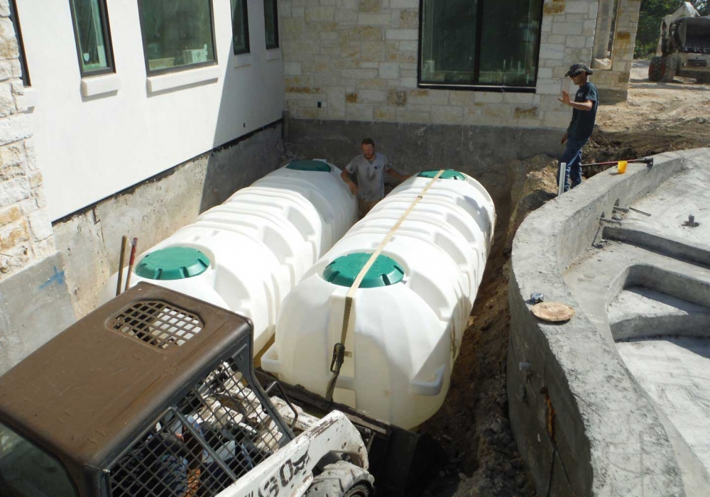 Residential Rainwater Collection System Installation in Austin, Hill ...